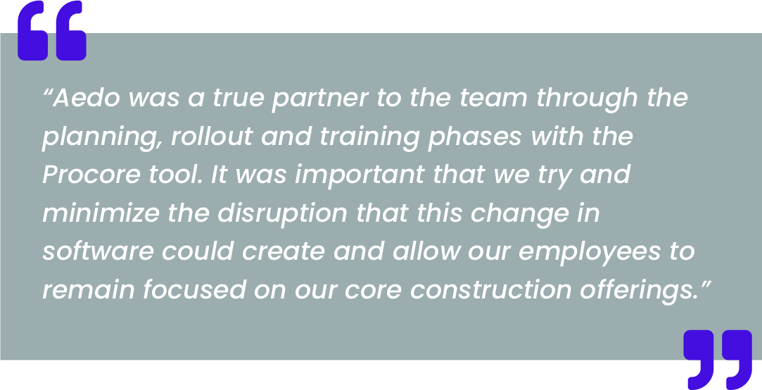 Procore Partnership - Aedo | Construction Data Solutions